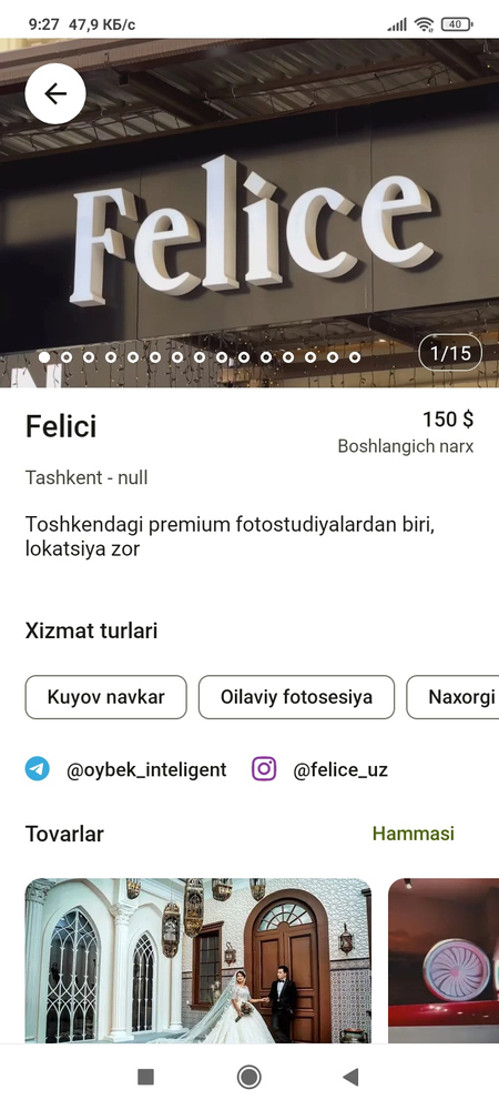 Olxga o'xshagan platforma sotiladi !!!