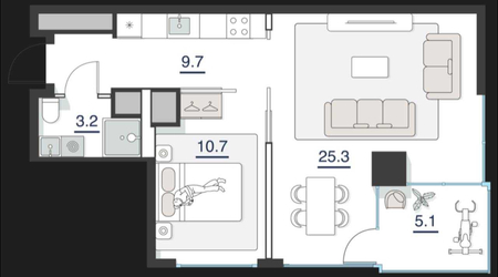 NEST ONE Срочно продаётся 2/13/23/54,41м2