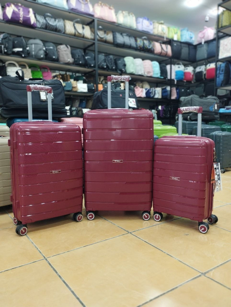 Чемоданы color dark red Poliprolen   No:1393