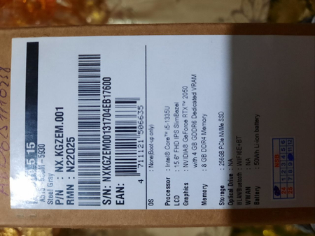 Acer Aspire 5 i5-1335u Rtx 2050
