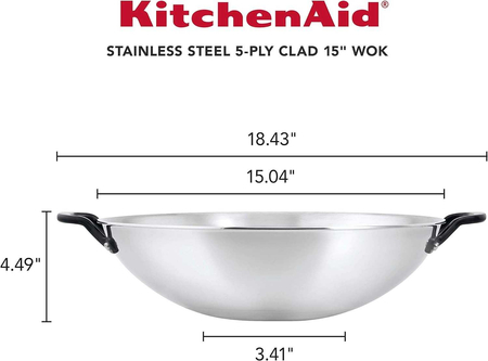 KitchenAid 5-слойный вок из полированной нержавеющей стали