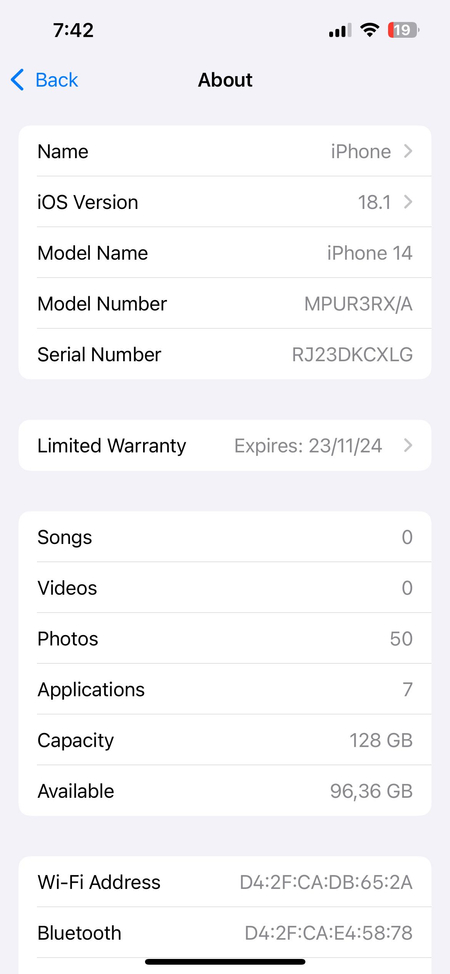 iPhone 14 128г 87%