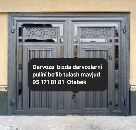 Darvoza Nasiyaga yasabberish hizmati bizda mavjud hohlasasangiz naxt X