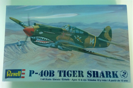 Model Aircraft Kit - World War 2 P40B TIGER SHARK by REVELL 1:48 scale