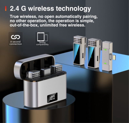 Беспроводной петличный микрофон Jmary MW-15 2.4G iphone & type-c
