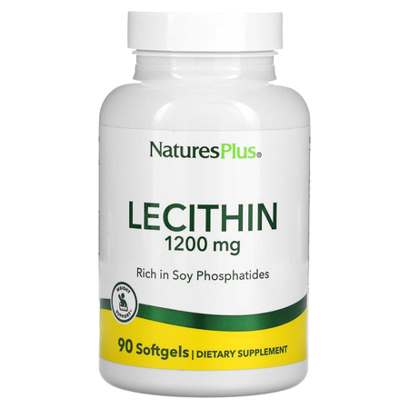 Лецитин, Nature's Plus, 1200 мг, 90 мягких таблеток