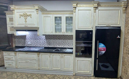 Кухонный гарнитур КЛАССИКА из ШПОН крашенный . Ошхона мебеллари
