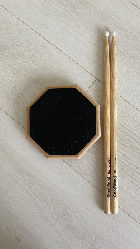 Двусторонний тренировочный пэд EVANS RF6D+палочки Vater Goodwood 5A