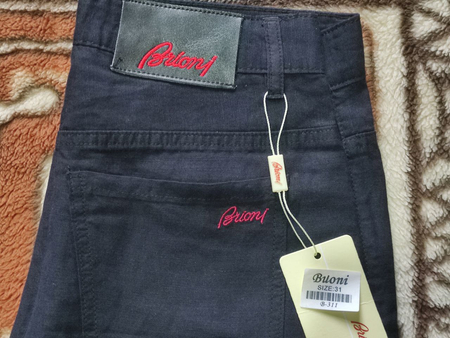 BRIONI джинсы (Италия). Чёрные Летние. Синие Стандарт.