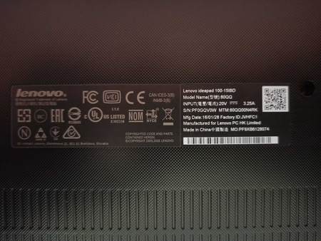 Продается ноутбук Lenovo ideapad 100-15IBD в отличном состояние