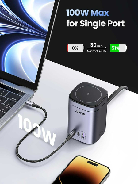 Подставка для зарядного устройства UGREEN MagSafe, Nexode 100W