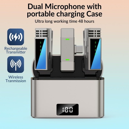 Jmary MW-15 2 in 1 simsiz mikrofoni 2.4 G Iphone & Type c