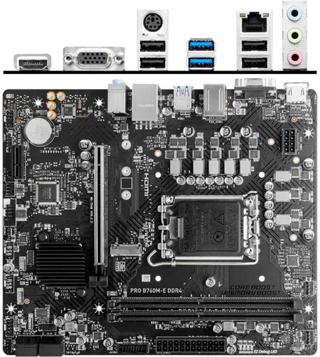 Материнская плата Motherboard MSI PRO B760M-E DDR4 LGA1700