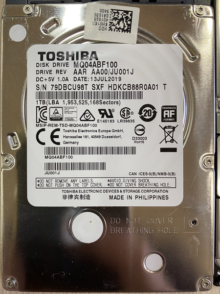 Жесткие диски 1TB 1000-GB 2.5” ноутбучные