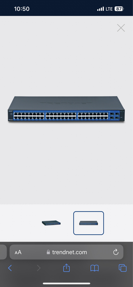 Свич коммутатор 48 портовый TREND NET TEG-448WS