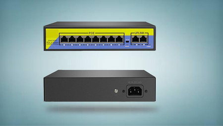 Poe коммутатор 8+2 портовый свитч пое, В НАЛИЧИИ
