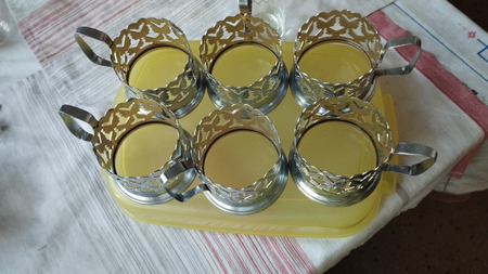 Подстаканники 6шт. Советские. Нержавейка