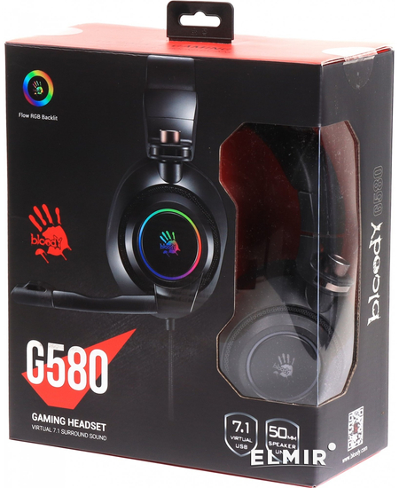 СКИДКА!Bloody G580 RGB 7.1 Игровые Наушники/Гарнитура