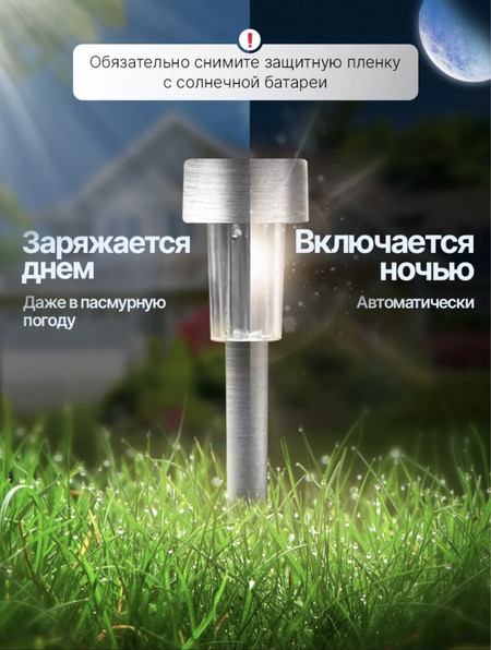 Светильник уличный на солнечной батарее для дачи и сада