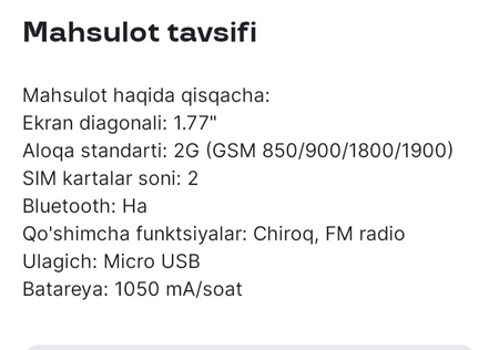 Knopkali  telefon Novey A11