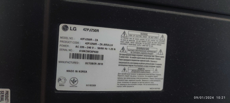 LG TV 42PJ250R b/u
