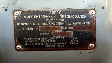 Новая состояния москвич М403. заводской сахрана.