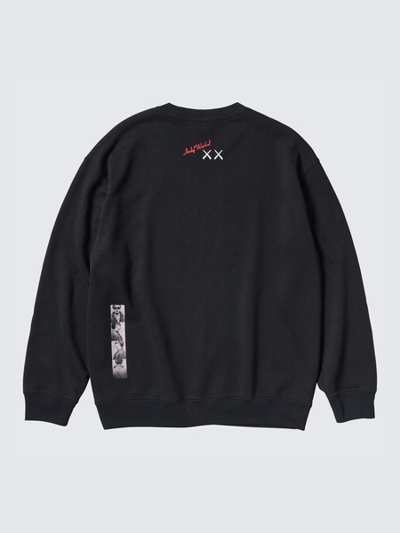 Чёрный новый свитшот Uniqlo x Kaws x Warhol