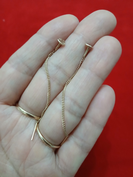 Серьги с сердечками