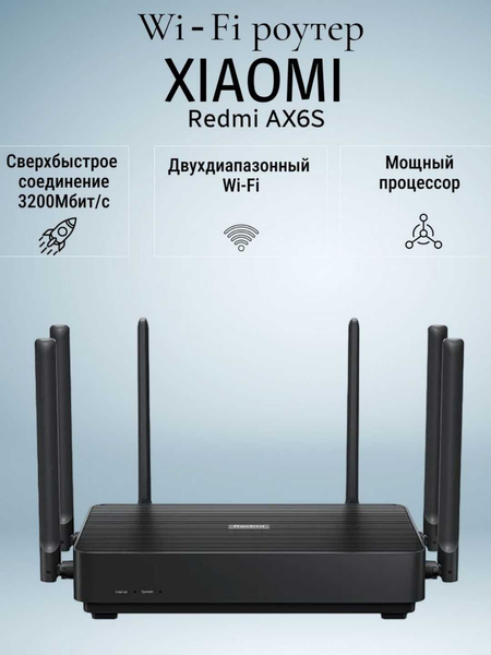 Роутер Xiaomi Redmi Router AX6S двухдиапазонный