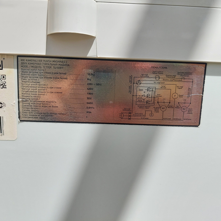 Artel T-100P  кир ювиш машинаси сотилади