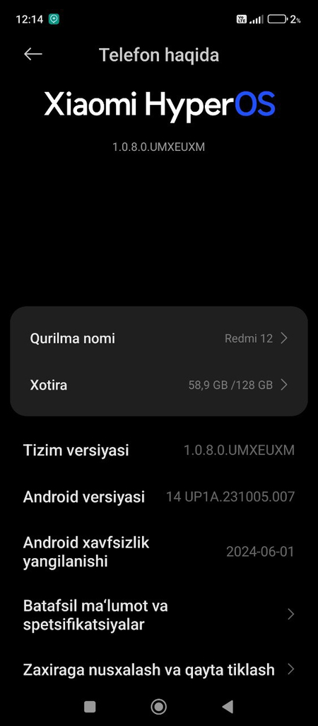 Redmi 12holati  yangi