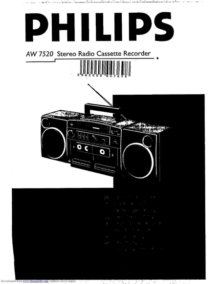 Продается винтажный 2 кассетный -радио проигрыватель PHILIPS AW7520
