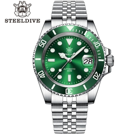 SteelDive automatic dover watch 300 metr. Steklo-saffer. Seiko NH-35A