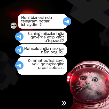 Biznesingiz uchun sifatli telegram botlar va saytlar