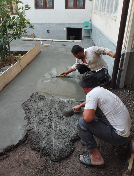styashka transhi barfiyor beton quyamiz