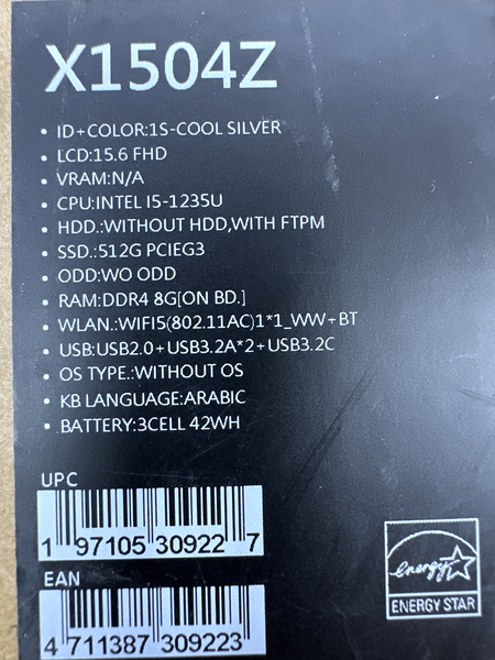 Новый asus vivobook E1504F Razen 5-7520 озу 16 гб хард ssd 512