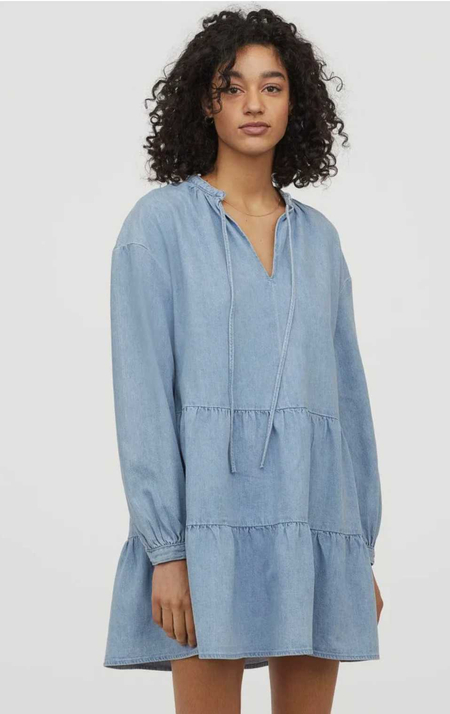Новое джинсовое платье H&M, размер 3XL/4XL (60/68)