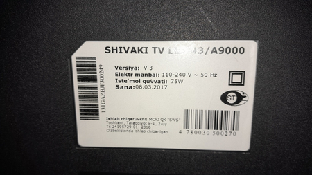 Telvezor Shvaki TV LED 43 / 9000