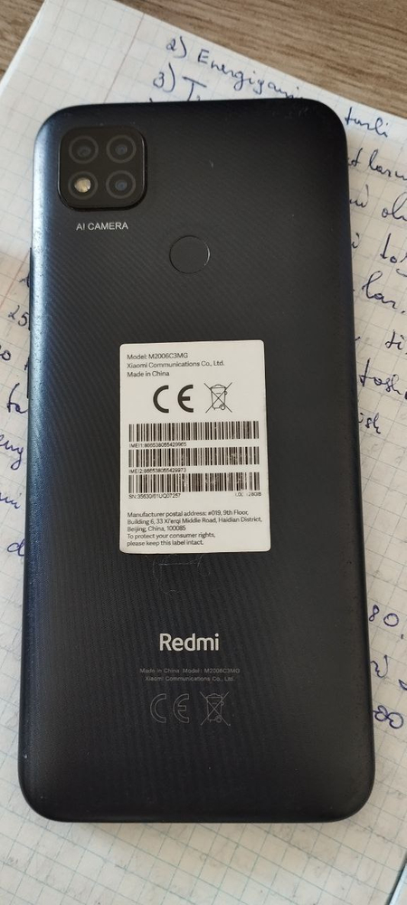 Redmi 9C holatiga garantiya