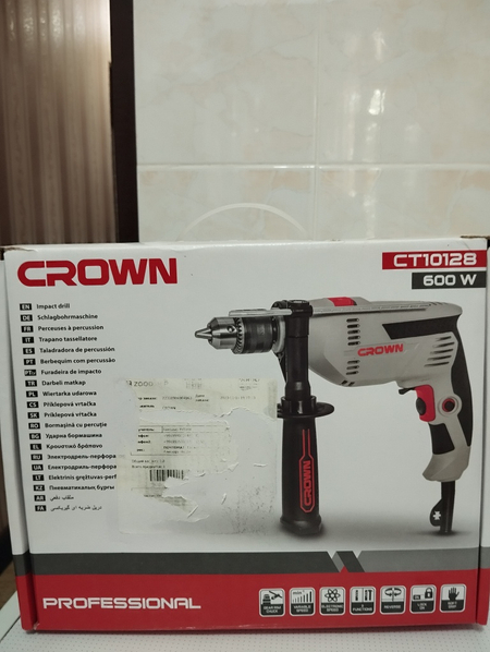 Дрель Crown CT10128, 600W