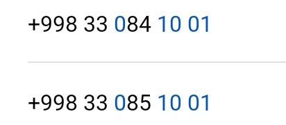 1001 raqamlar 7200 so'm