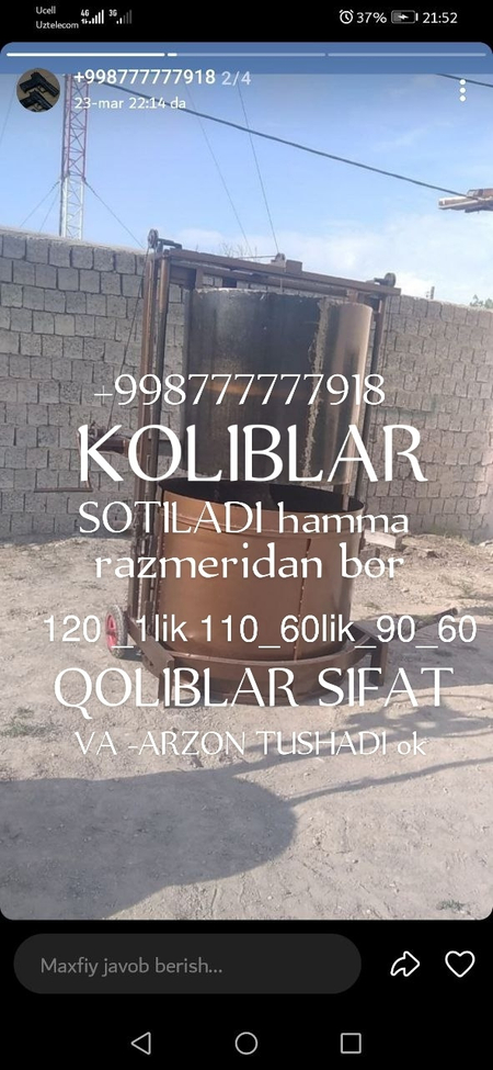 Kolodes  VibratrliAparti  mishalkasi yangi Sotiladi 100 tagacha qyadi