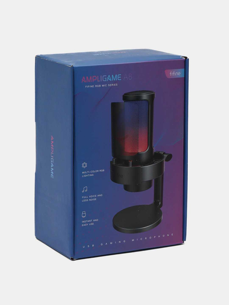 Микрофон USB Fifine Ampligame A8 c поп фильтром