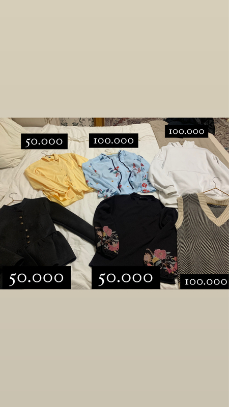 Кофточки по 50.000 и 100.000 тысяч