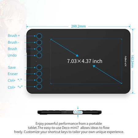 Графический планшет XP-PEN Deco Mini 7 Официальный магазин