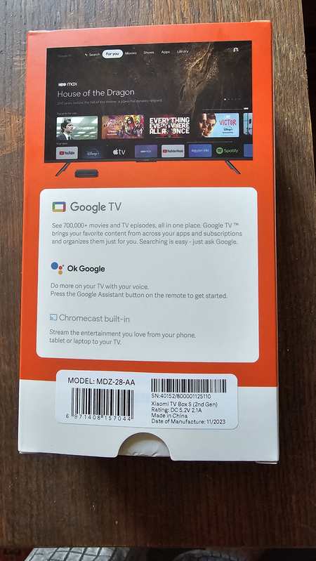 Xiaomi tv Box S новый