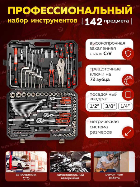 Набор инструментов ForceKraft FK-41421-5 в Рассрочку!