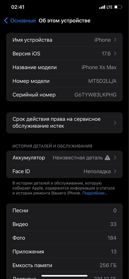 Iphone Xs max 256 gb