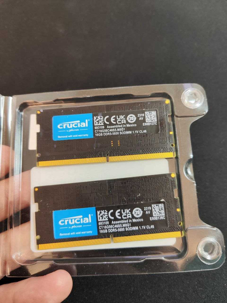 Память DDR5 для ноутбука, 16x2 5600, Crusial