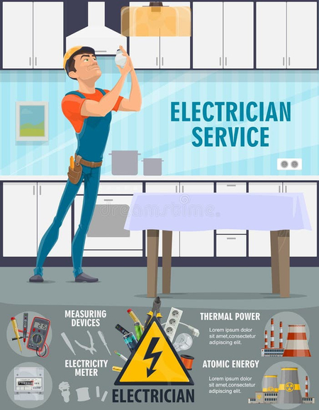 Elektr qurilmalarini ta\\\'mirlash va ularga xizmat ko\\\'rsarish ishlari